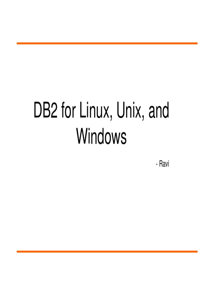 DB2 For Linux and Windows | Download Free PDF | Ibm Db2 | Linux