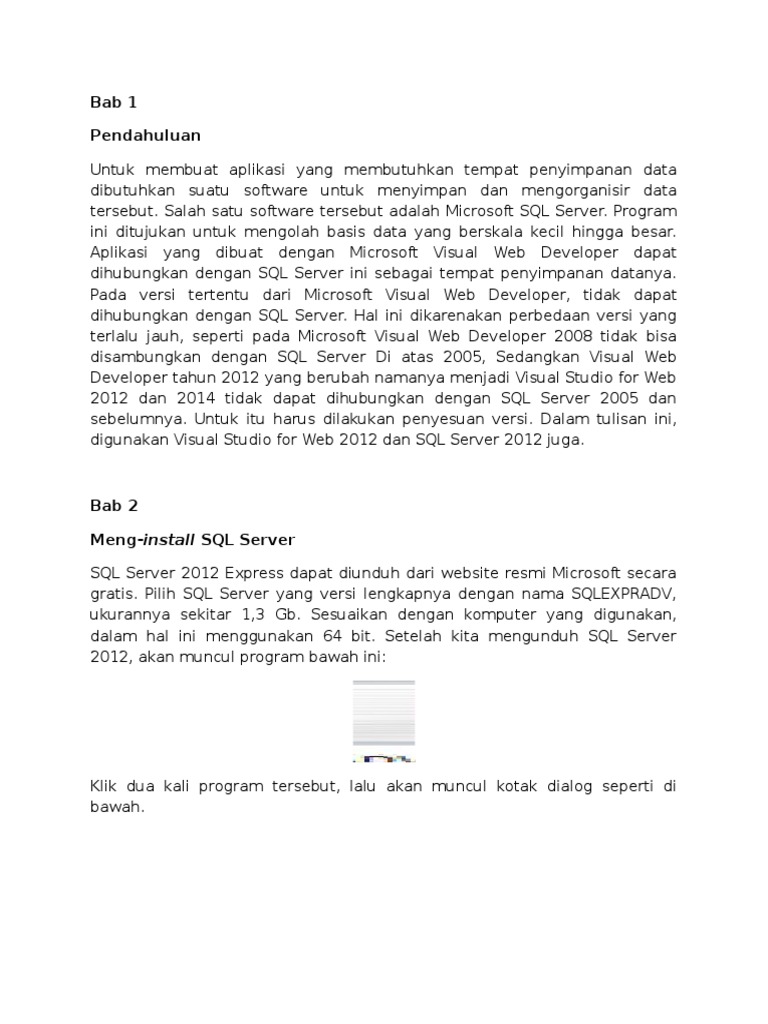 Cara Instalasi SQL Server 2012 | PDF | Komputer