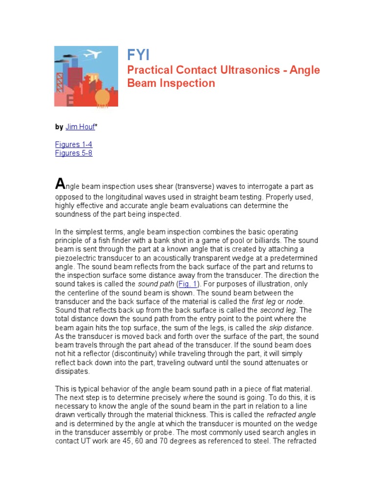 Practical Angle Beam Inspection | PDF | Sound | Mirror