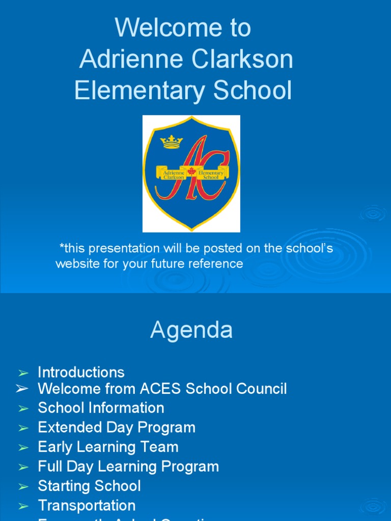 Adrienne Clarkson Elementary Overview | PDF | Curriculum | Preschool
