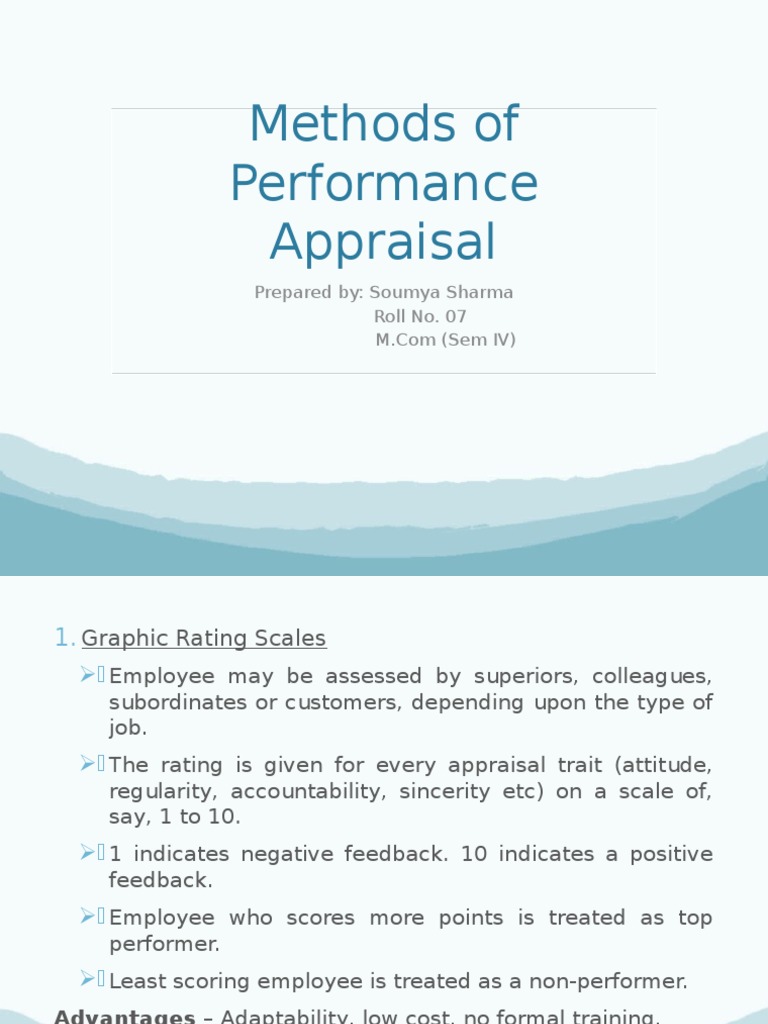 Methods of Performance Appraisal | PDF | Performance Appraisal | Behavioural Sciences
