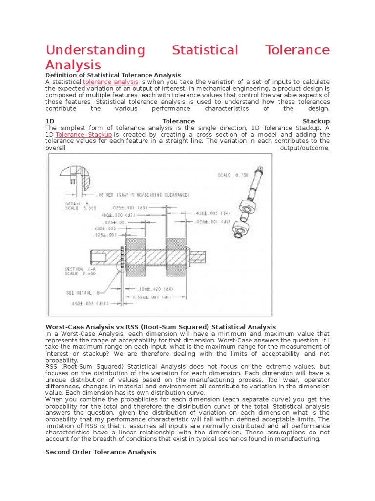 Understanding Statistical Tolerance Analysis | Engineering Tolerance | Statistics