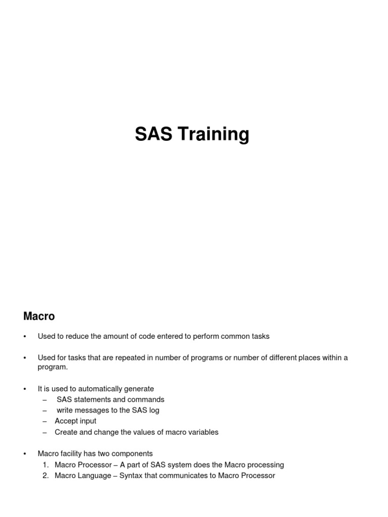 Adv. SAS (Macro) | PDF | Macro (Computer Science) | Sas (Software)