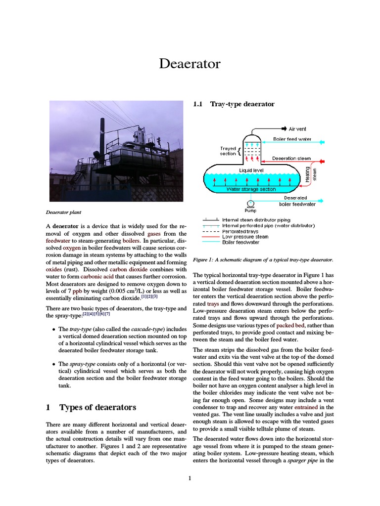 Deaerator | PDF | Chemical Engineering | Power Station