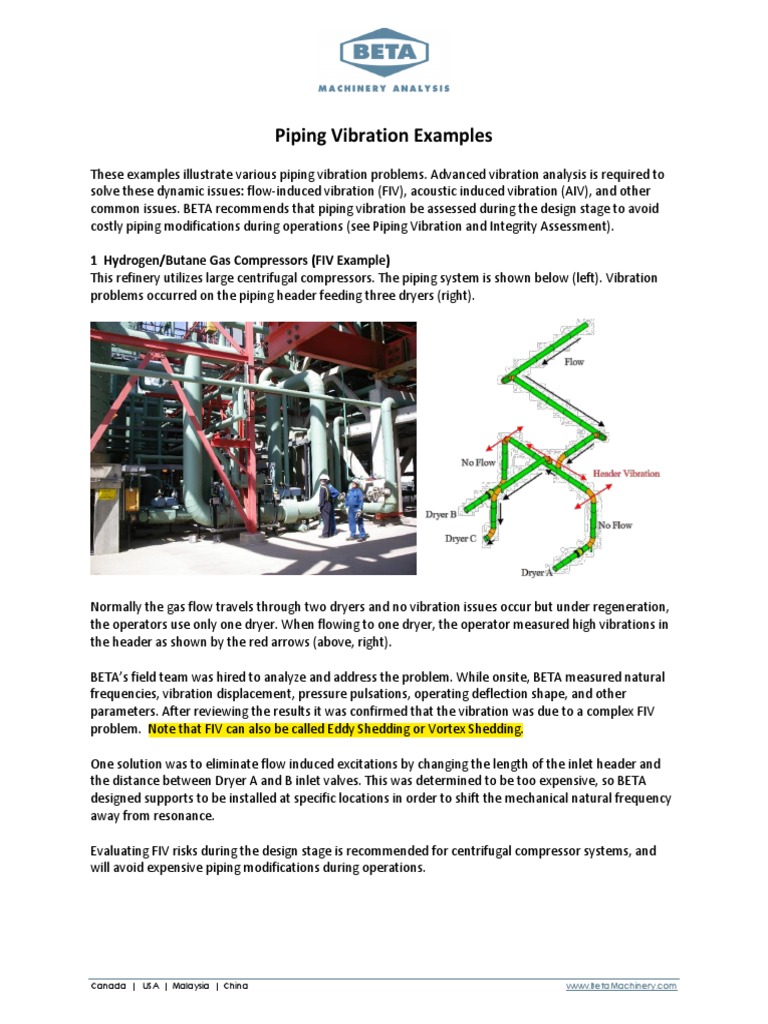 Piping Vibration Examples | PDF