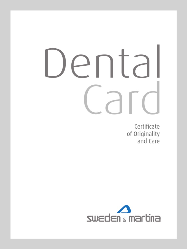 Dental Card-E Rev.09-13 - EnG | PDF | Dental Implant | Health Care