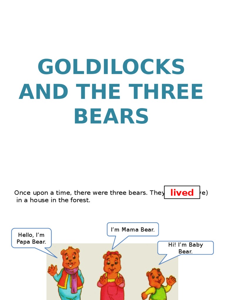 Goldilocks and the Three Bears Story | PDF