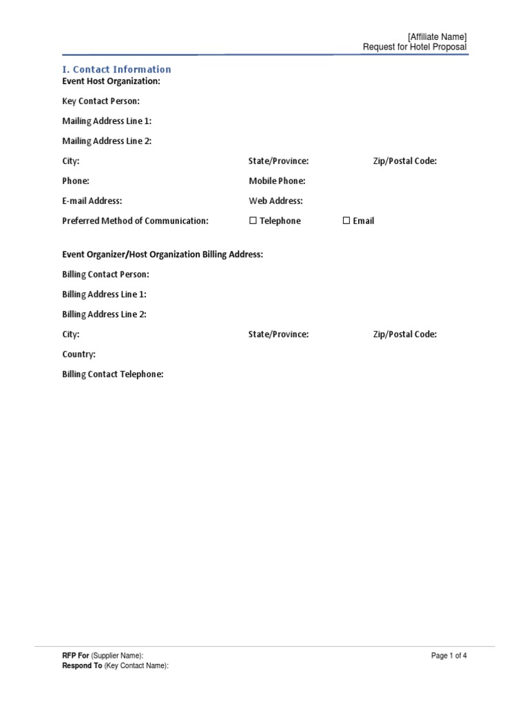 Conf Hotel Request | PDF | Request For Proposal | Zip Code