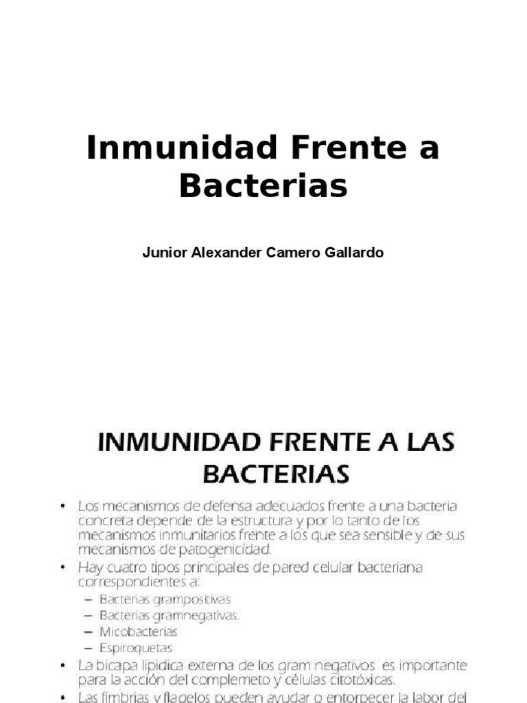 Inmunidad Frente A Bacterias | PDF