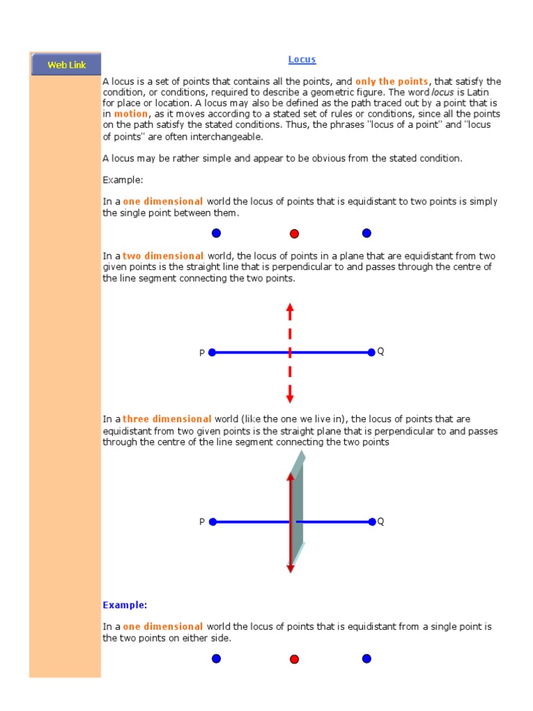 Locus | Line (Geometry) | Circle