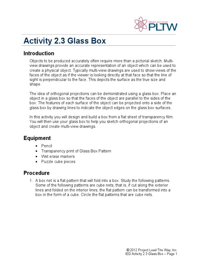 2.3.A Glass Box | PDF | Geometry | Teaching Mathematics