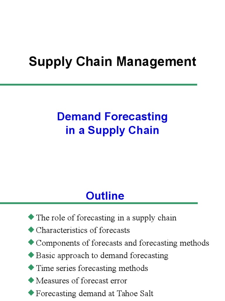 8.demand Forecasting in A Supply Chain | PDF | Forecasting | Seasonality