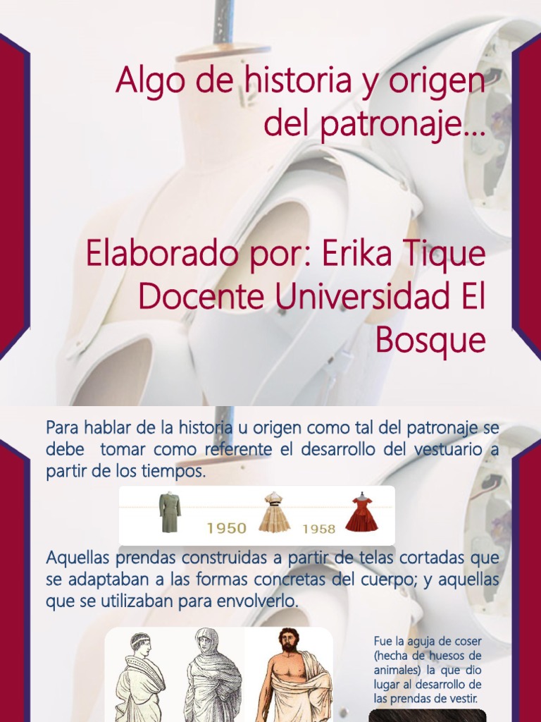 Historia Del Patronaje Pdf Ropa Science