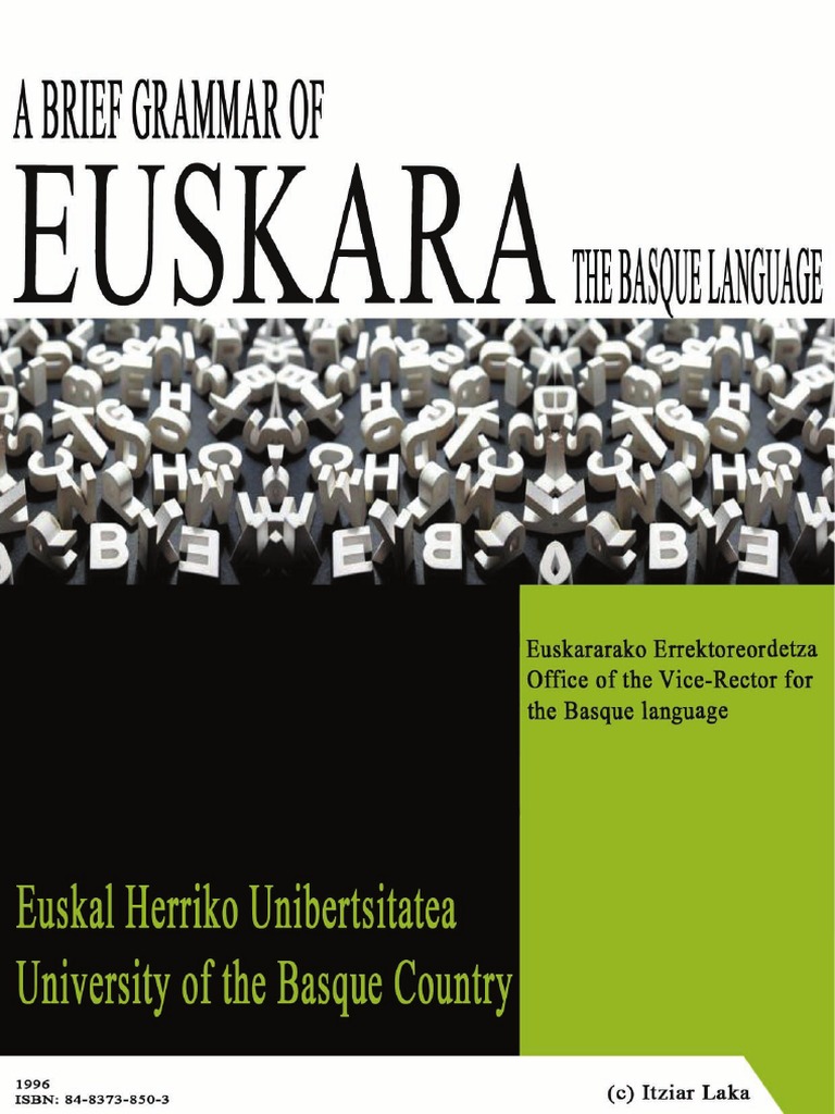 A Brief Grammar of Euskara | PDF | Verb | Basque Country (Greater Region)