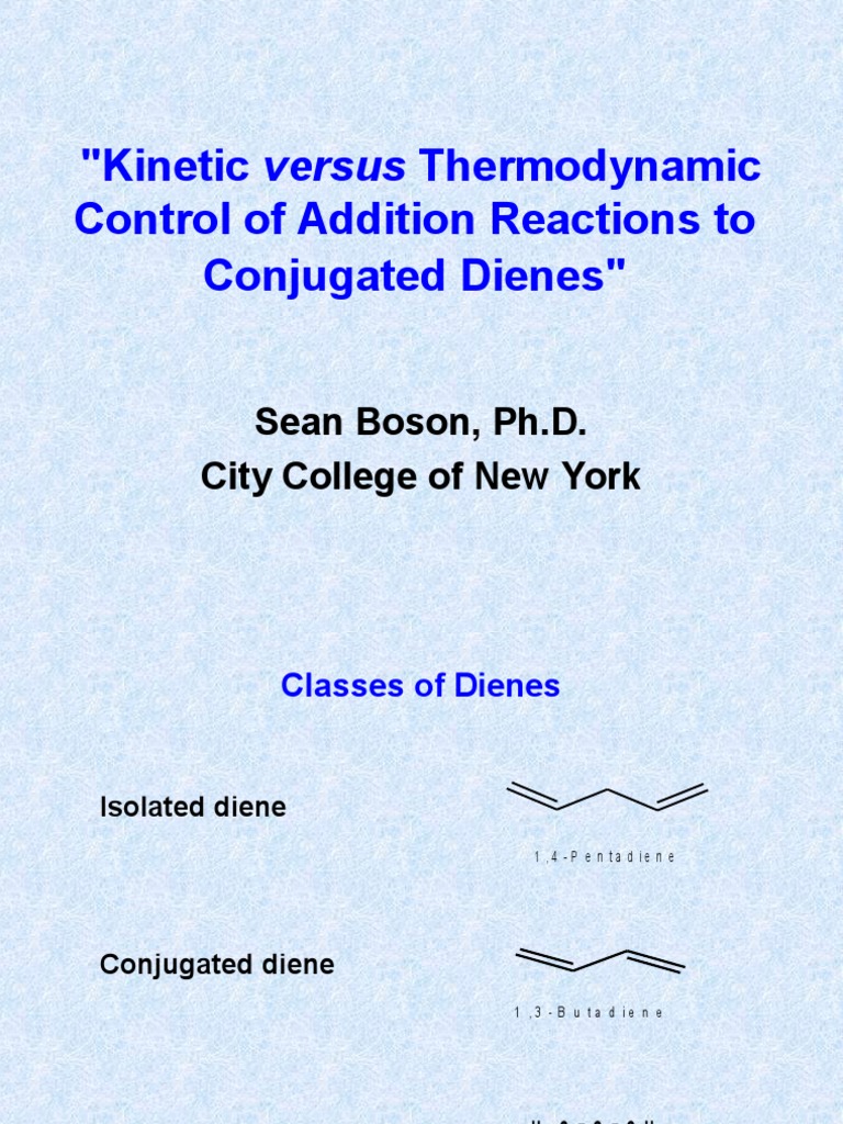 Kinetic Vs Thermodynamic Control | PDF | Chemical Reactions | Applied ...