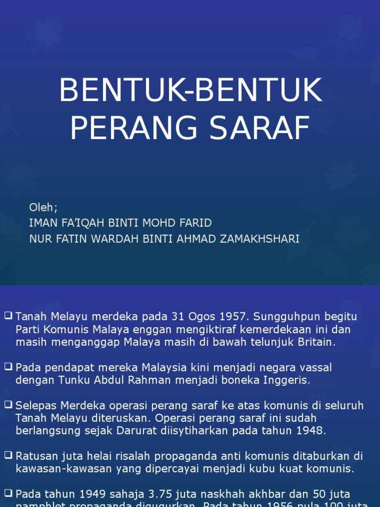 m8 Bentuk Bentuk Perang Saraf | PDF