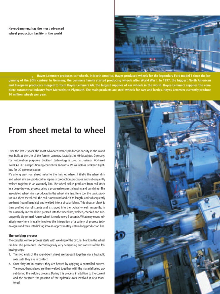 From Sheet Metal To Wheel | PDF | Sheet Metal | Automation
