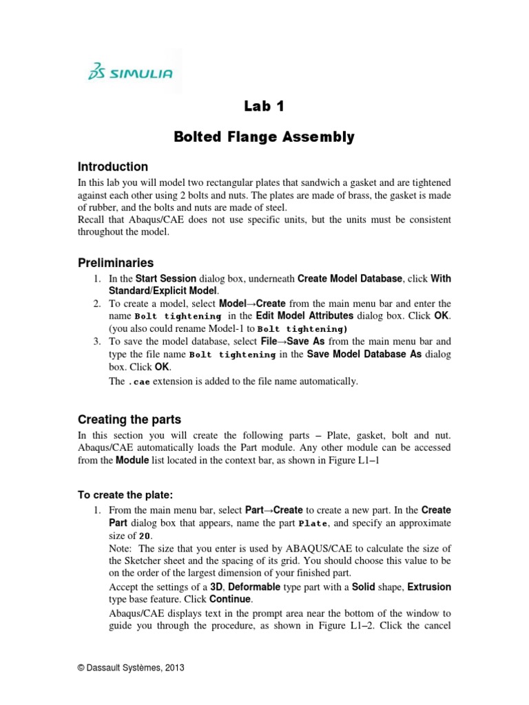 Bolt Analysis Using ABAQUS | PDF | Elasticity (Physics) | Area