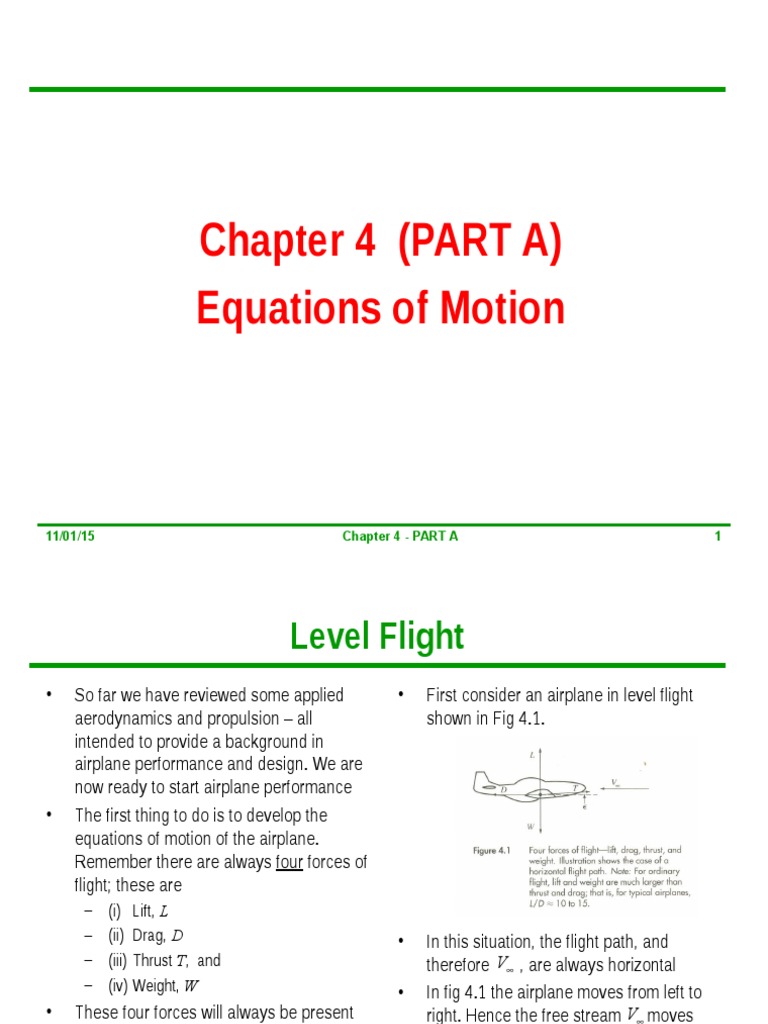 EOM For An Aircraft | PDF | Flight | Airplane