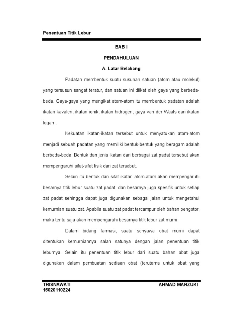 Titik Lebur | PDF