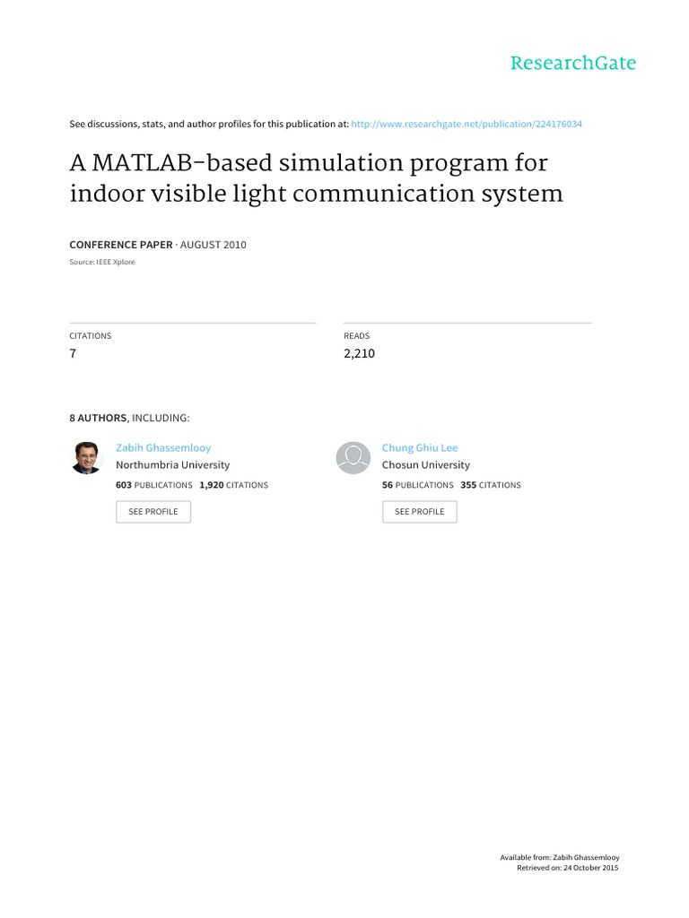 A MATLAB-based Simulation Program For | PDF | Light Emitting Diode ...