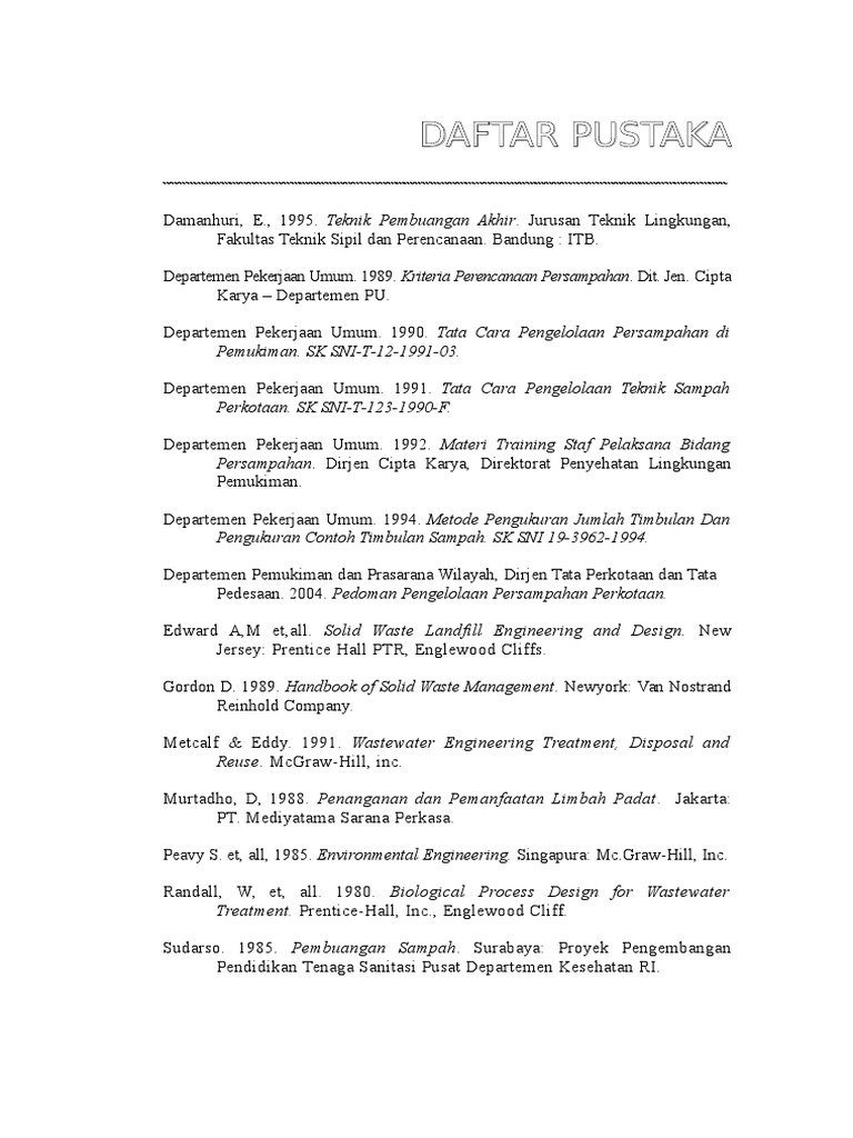 Dapus TA Sampah | PDF