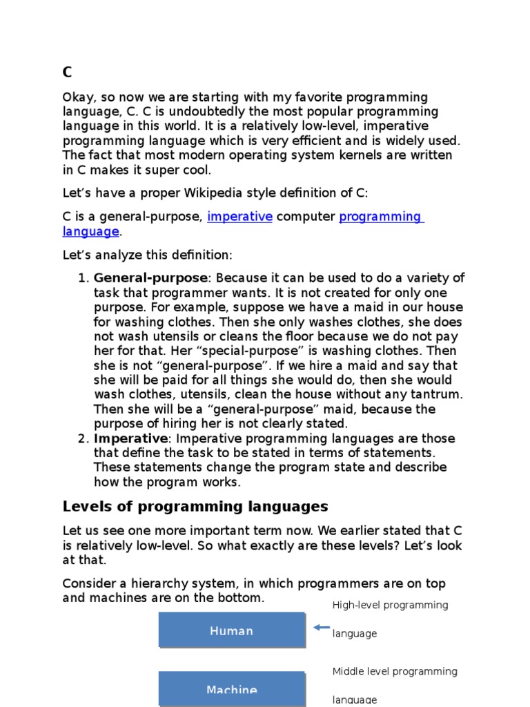 Imperative Programming Language: Human | PDF | Integer (Computer Science) | Data Type