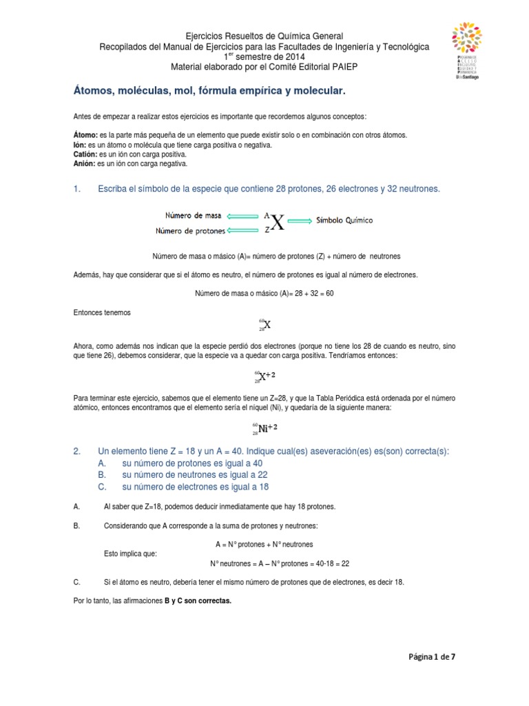 Ejercicios Resueltos Conceptos Fundamentales de Quimica General | PDF