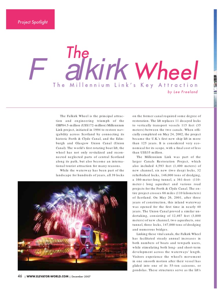Falkirk Wheel Project Spotlight | PDF | Civil Engineering | Industries