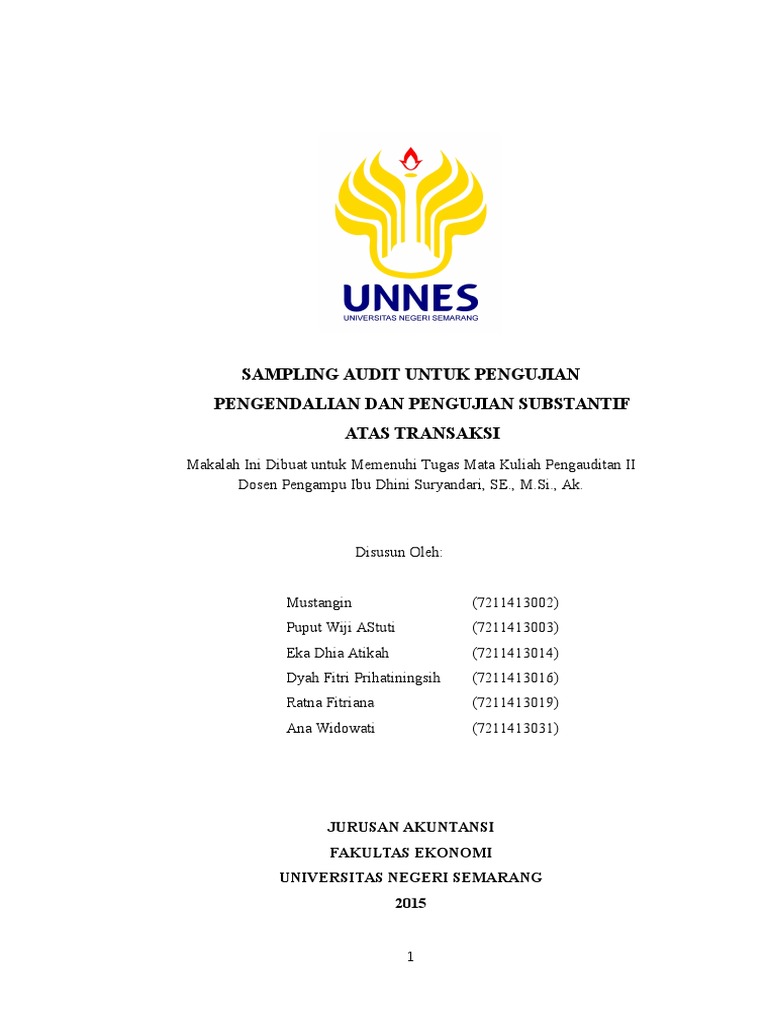 Sampling Audit - Bab 15 | PDF