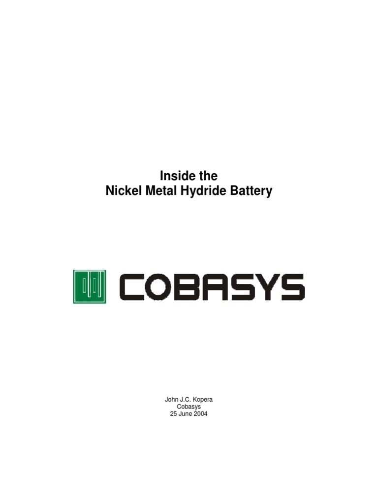 Inside Nimh Battery Technology | PDF | Battery (Electricity ...