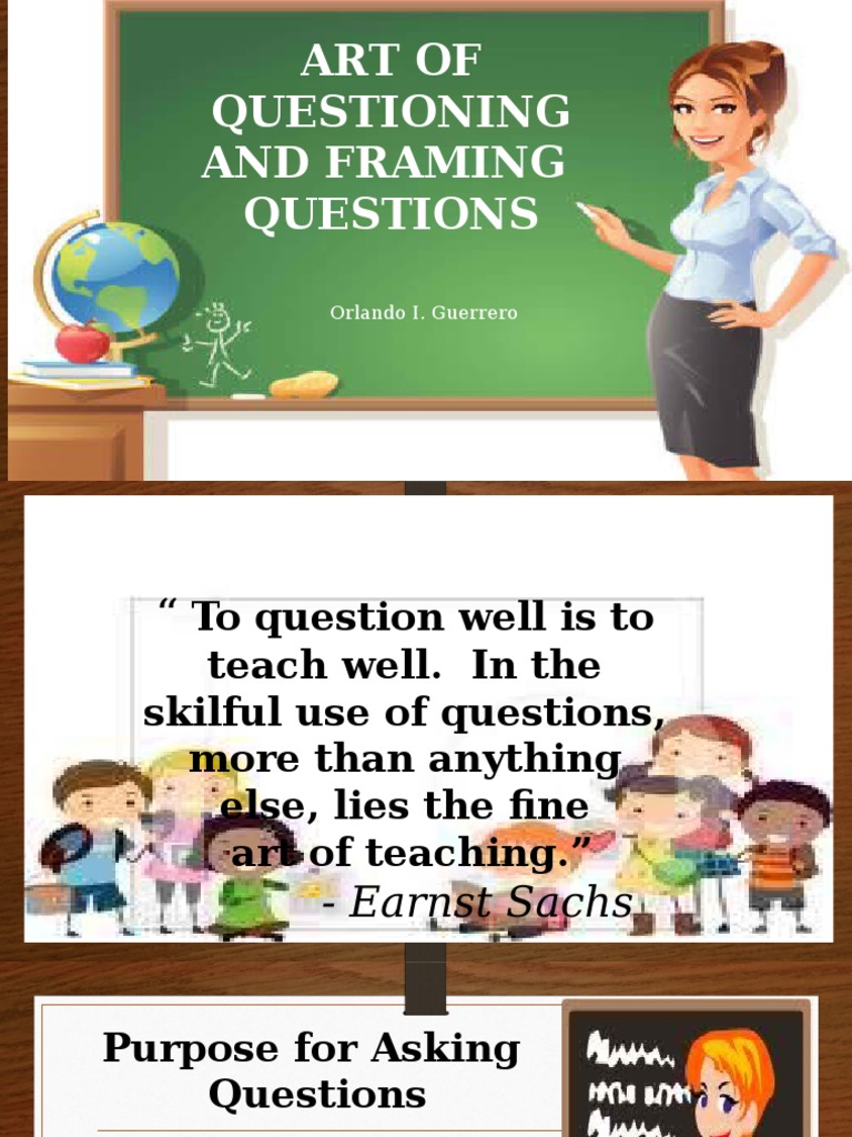 Art of Questioning and Framing of Questions2 | PDF | Multiple Choice ...