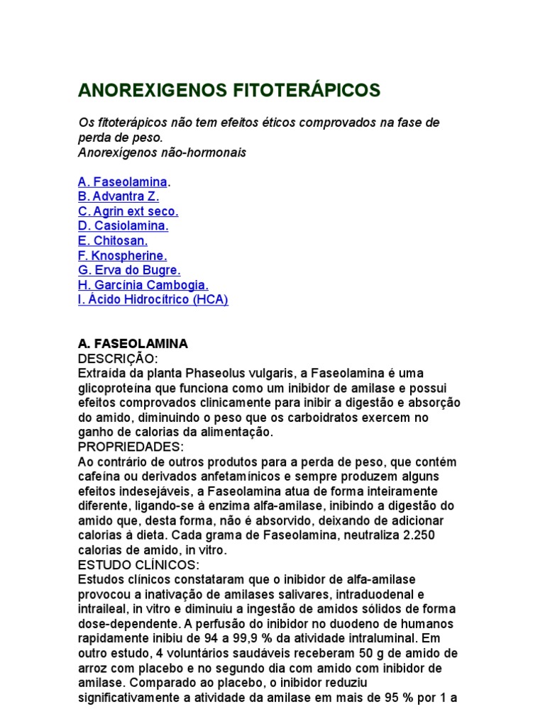 Anorexigenos Fitoterápicos - Obesidade - Saúde - Emagrecimento ...