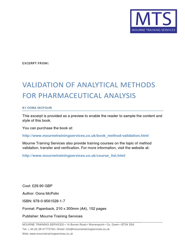 Preview Book Method-Validation | PDF | Verification And Validation | Standard Deviation