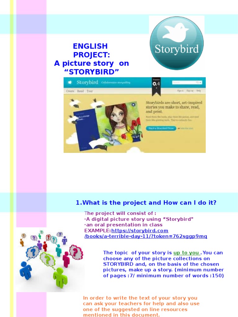 Picture Story On STORYBIRD Project | PDF | Plot (Narrative) | Linguistics