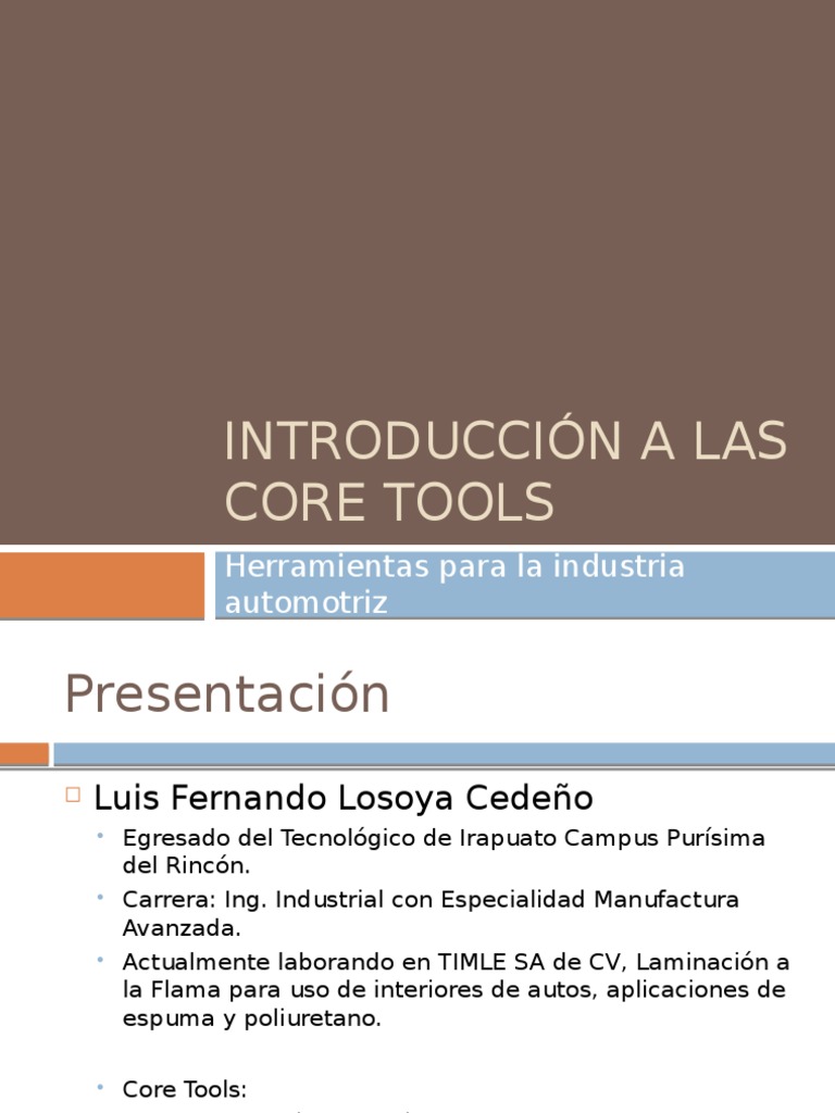 Introducción A Las Core Tools | PDF | Fabricación e ingeniería | Science