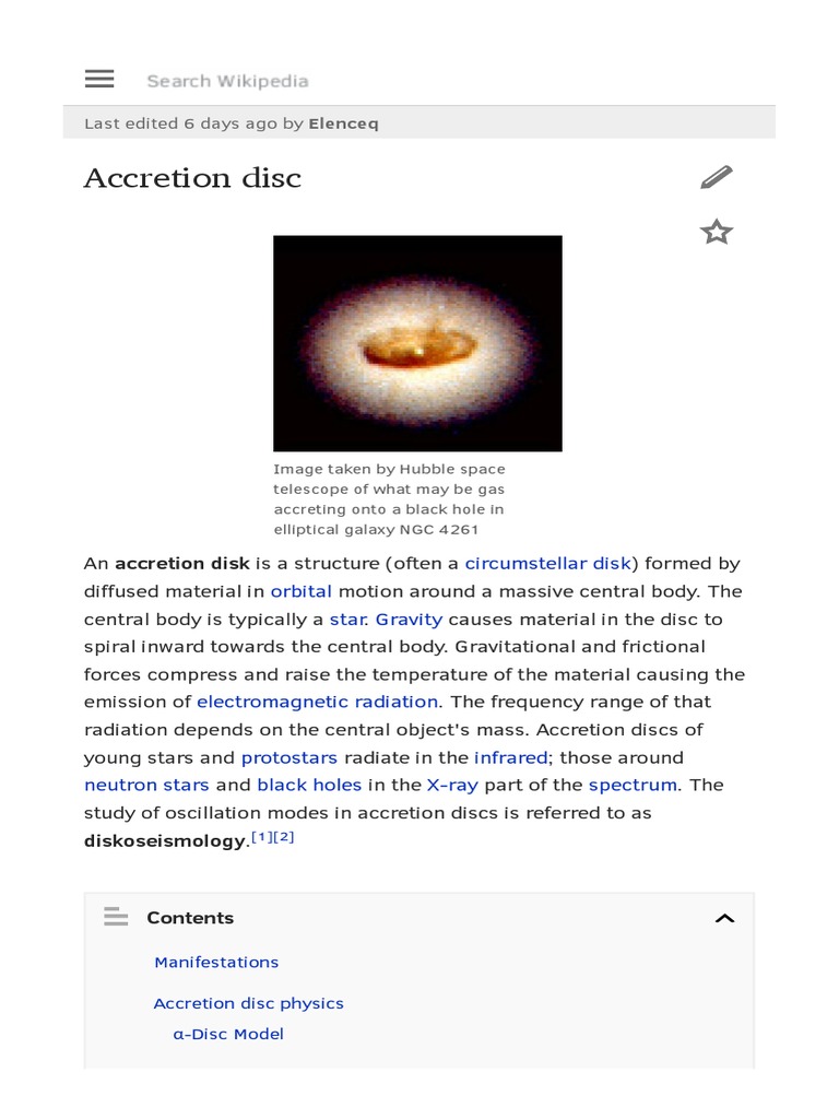 Accretion Disc | PDF | Stars | Physical Cosmology