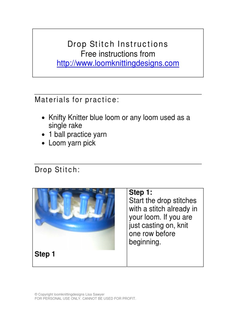 Drop Stitch Instructions | PDF