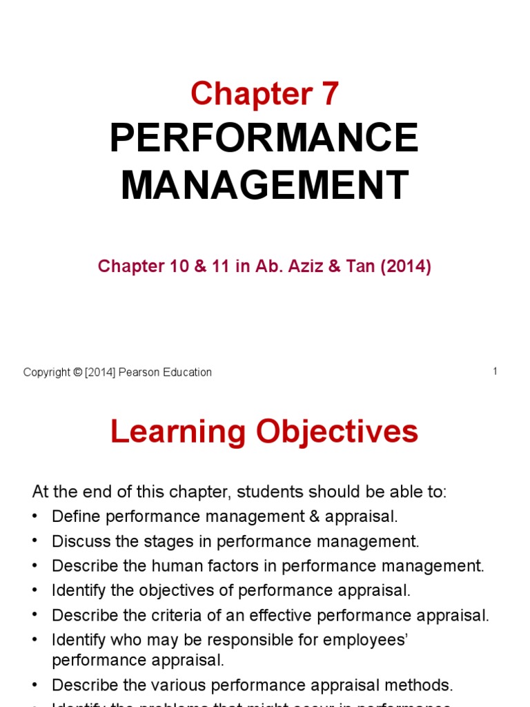 Performance Management: Chapter 10 & 11 in Ab. Aziz & Tan (2014) | PDF | Performance Management ...
