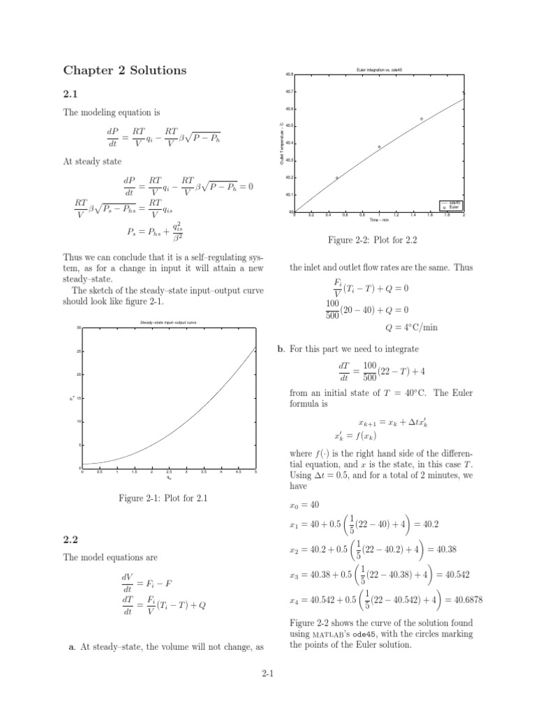 Euler Integration vs ODE45 Comparison | PDF | Nonlinear System | Linearity