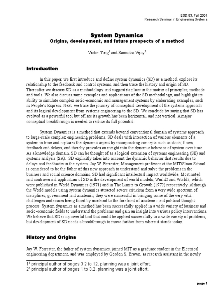 System Dynamics Final | Download Free PDF | System | Systems Theory