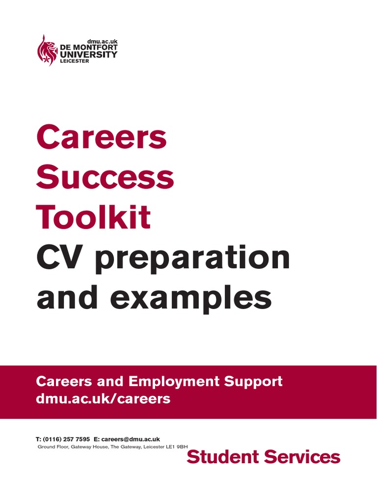Careers Success Toolkit: CV Preparation and Examples | PDF | Public ...