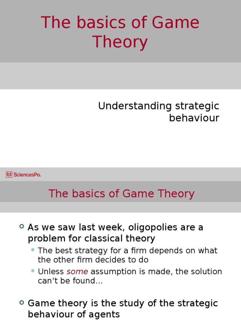 Game Theory Basics: Strategies & Equilibria | PDF | Game Theory ...