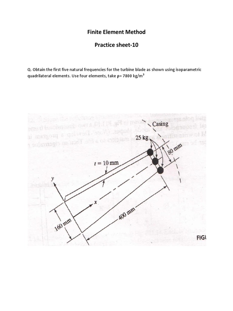 Natural Frequencies of Turbine Blade Analysis | PDF