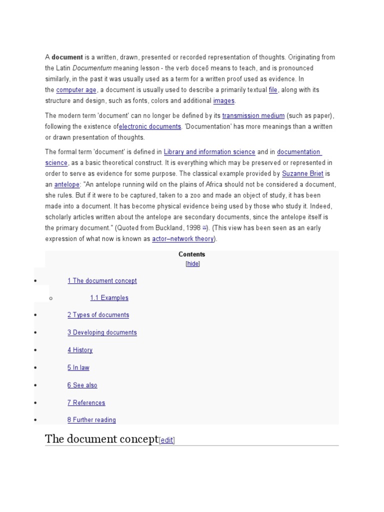 The Document Concept | PDF | Document | Sources