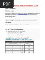 3 Phase Motor Cable Size Calculator | PDF