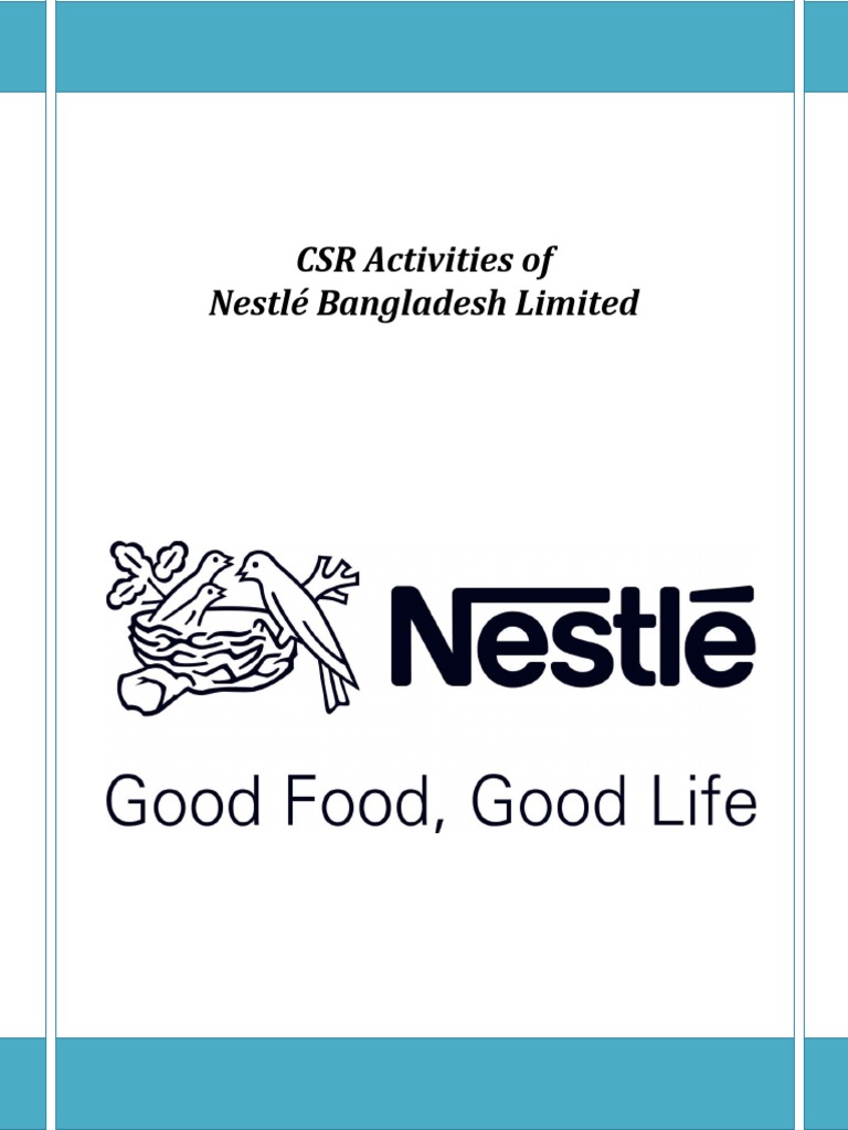 Nestle CSR Intern Report | PDF | Corporate Social Responsibility | Nestlé