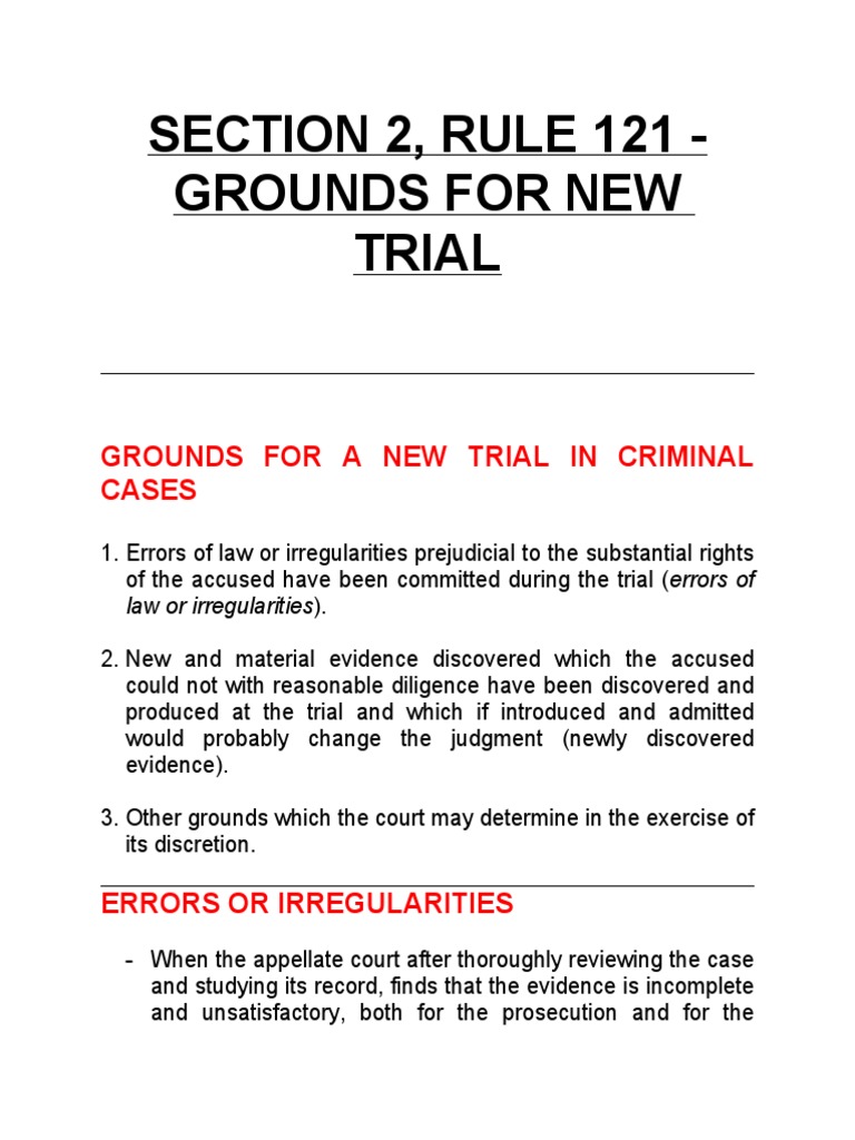 SECTION 2, RULE 121 - REPORT - For The Complete Notes, Not Powerpoint ...