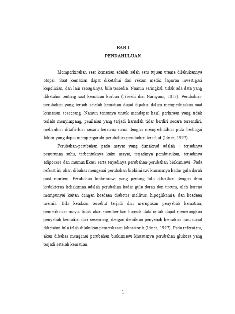 Perubahan Gula Darah Post Mortem | PDF | Pengembangan Diri | Sains & Matematika