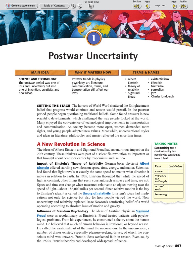 CH 31 Sec 1 - Postwar Uncertainty PDF | PDF | Unconscious Mind ...